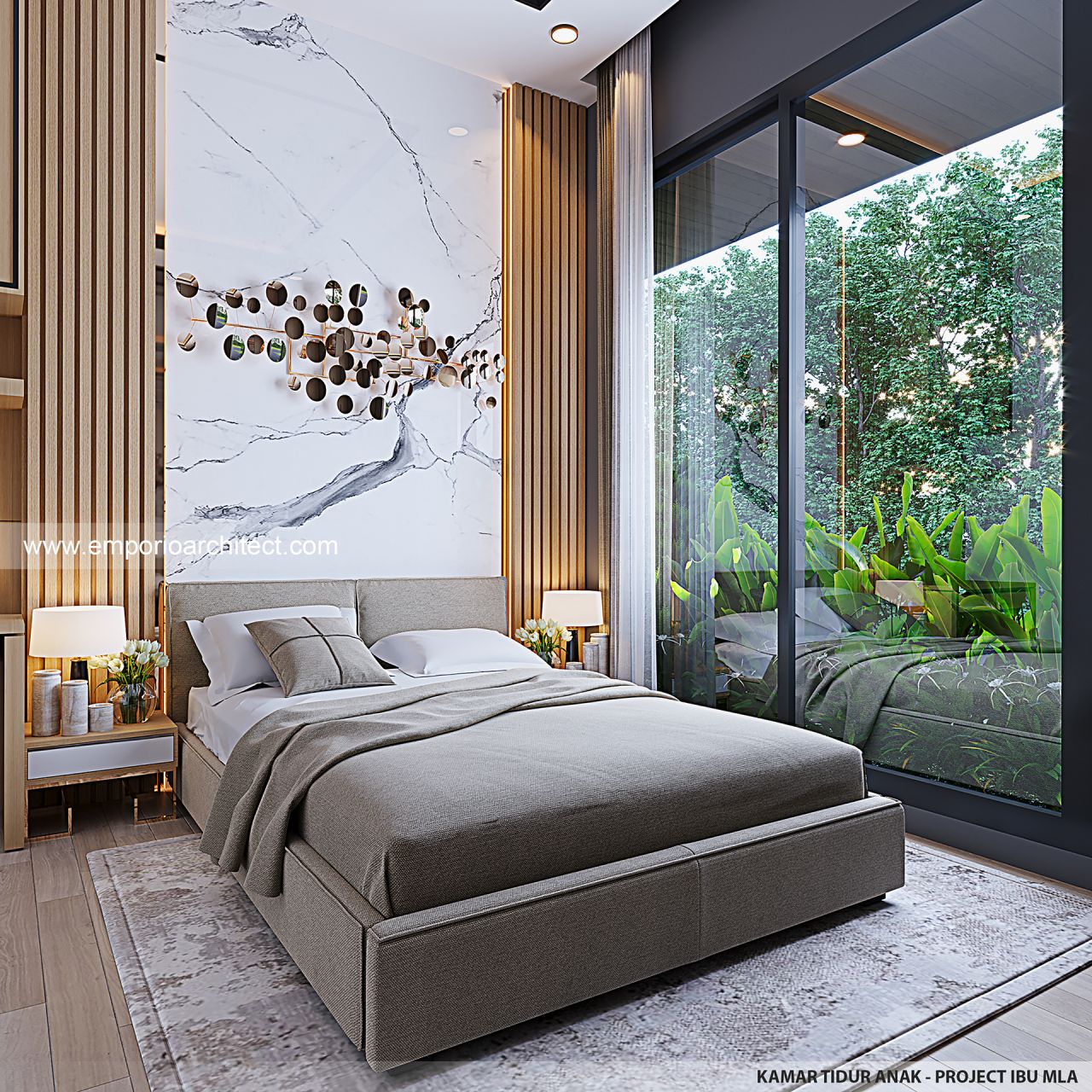 Mrs. MRA Modern House 1 Floor Design - Bekasi 47344 - Kid Bedroom Design