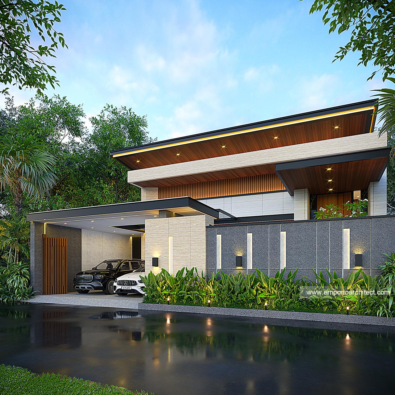 Desain Rumah Modern 1 Lantai Bapak RST 1614 di Bantul, Yogyakarta