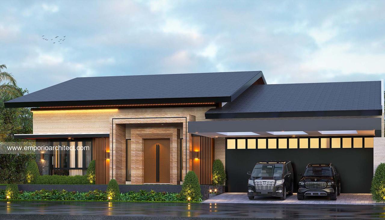 Desain Rumah Modern 1 Lantai Bapak DDA 1407 di Bandung
