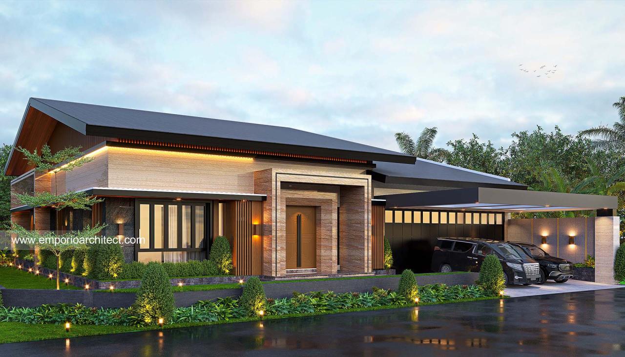 Desain Tampak Hook Rumah Modern 1 Lantai Bapak DDA di Bandung 27418 ...