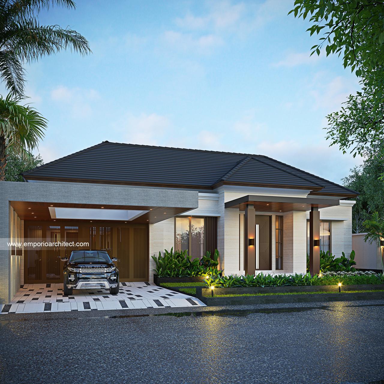 Desain Tampak Depan 2 Rumah Modern 1 Lantai Bapak RTM di Sumatera Utara ...