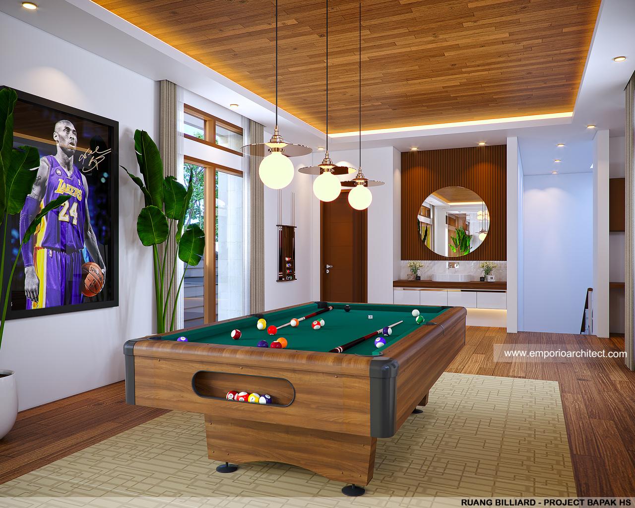 Desain Ruang Billiard Rumah Modern 1.5 Lantai Bapak HS di Palu ...