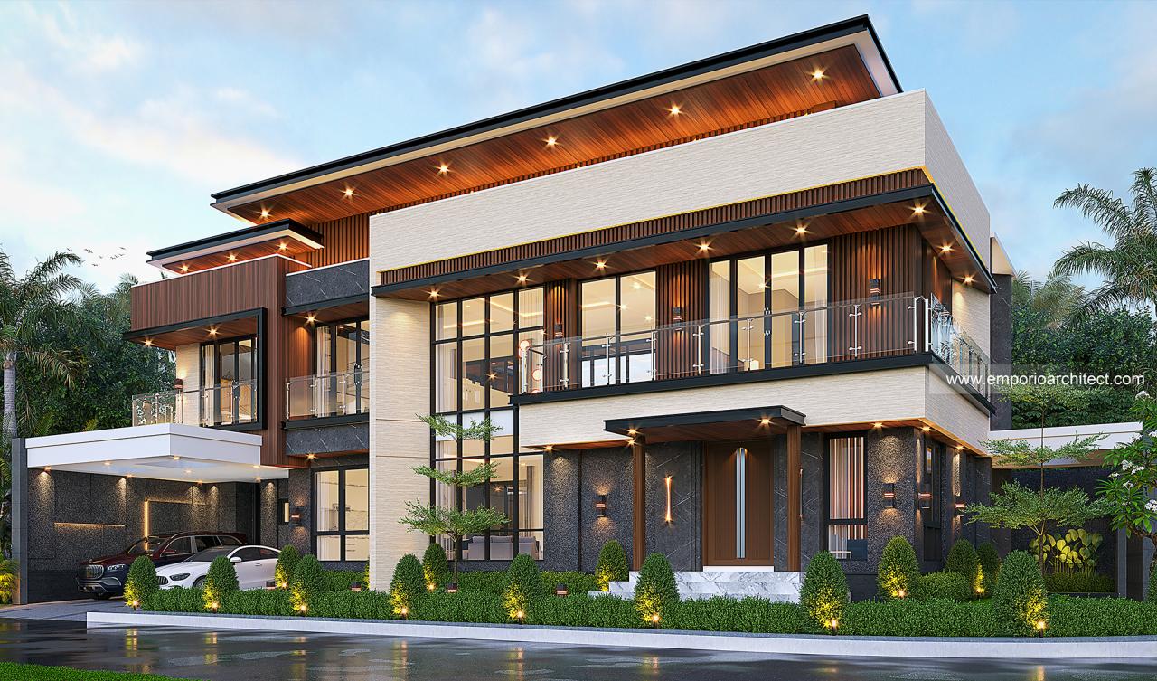 Desain Tampak Hook Rumah Modern 2 Lantai Bapak HND di Surabaya 28470 ...