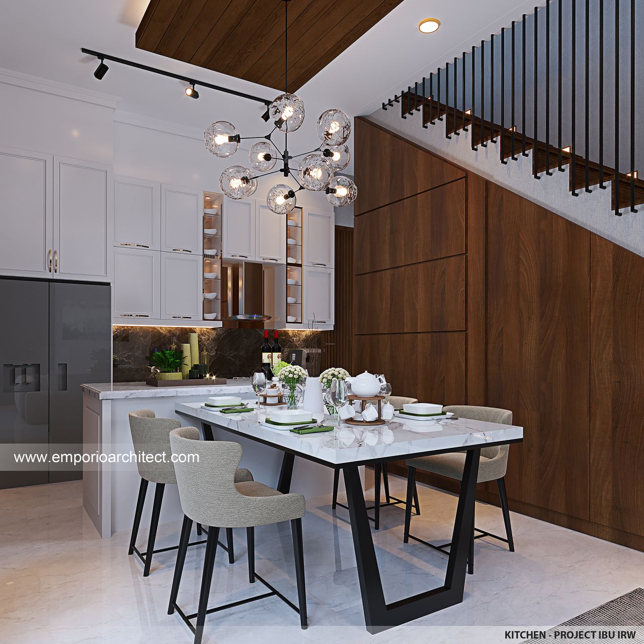 Mr. IRW 2120 Modern House 2 Floors Design - Depok 46056 - Dining Room ...