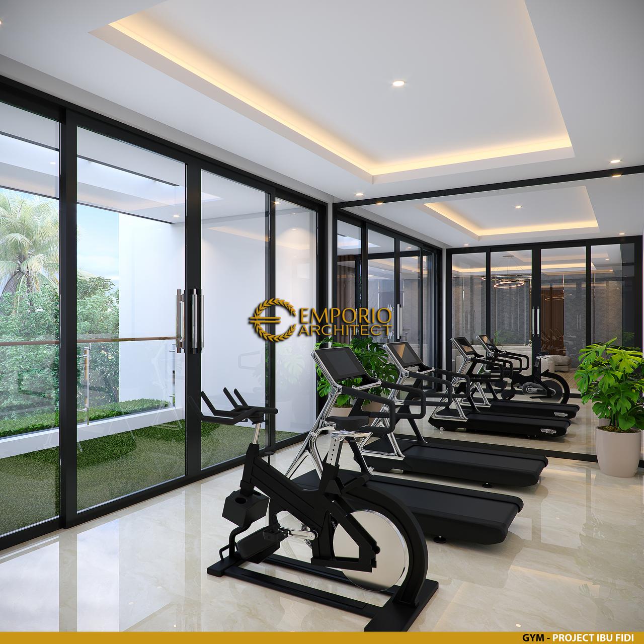 Desain Ruang Gym Rumah Modern 2 Lantai Ibu Fidi di Jakarta 22336 ...