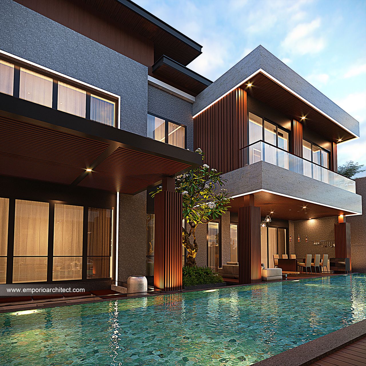 Mr. ADN Modern House 2 Floors Design - Makassar 45533 - Side View Exterior