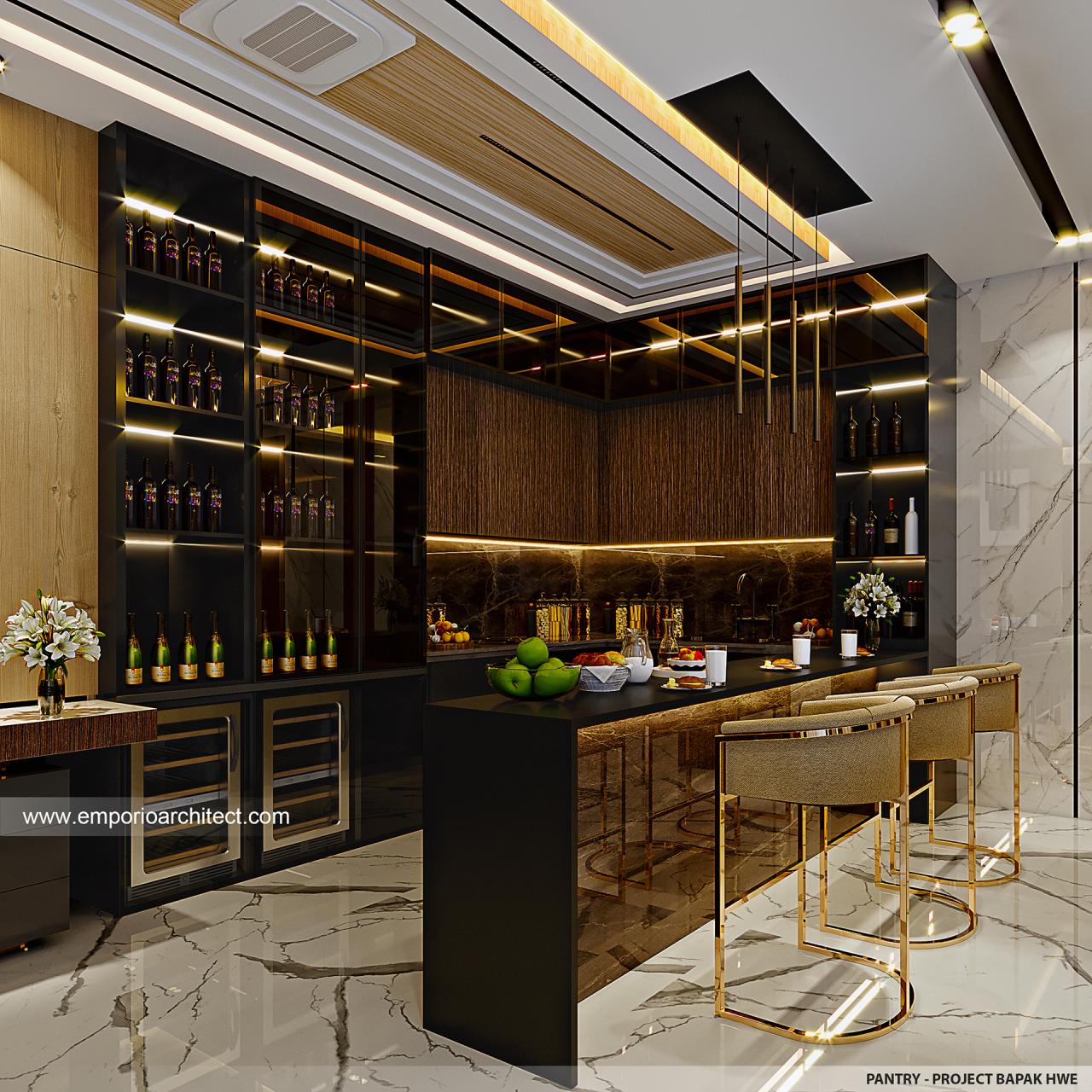 Desain Pantry Rumah Modern 2 Lantai Bapak HWE di Pekanbaru 34777 ...