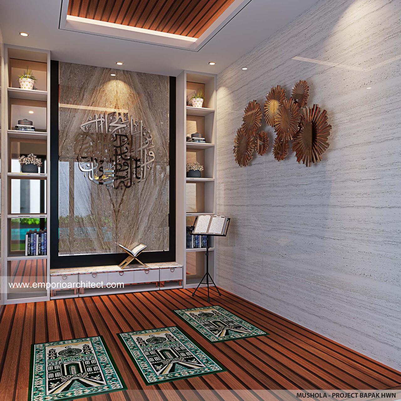 Desain Mushola Rumah Modern 2 Lantai Bapak HWN di Surabaya 35147 ...