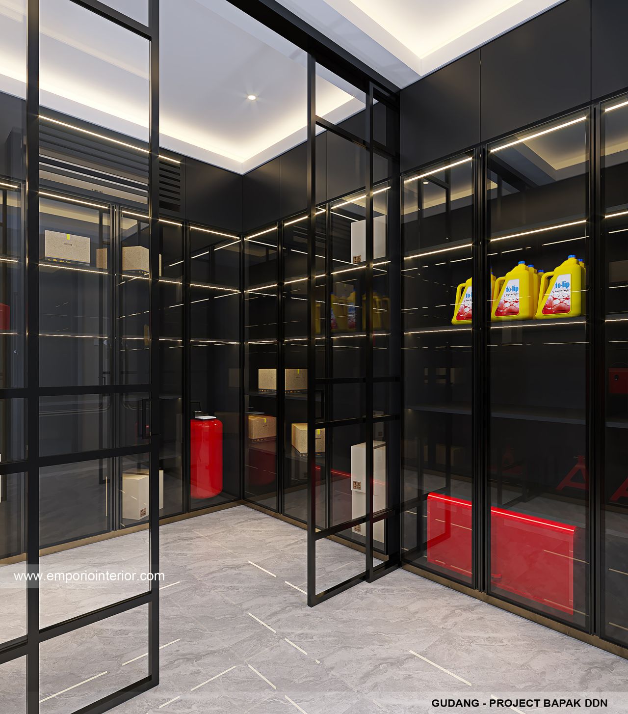 Desain Gudang Rumah Modern 2 Lantai Bapak DDN 1470 di Kota Baru ...