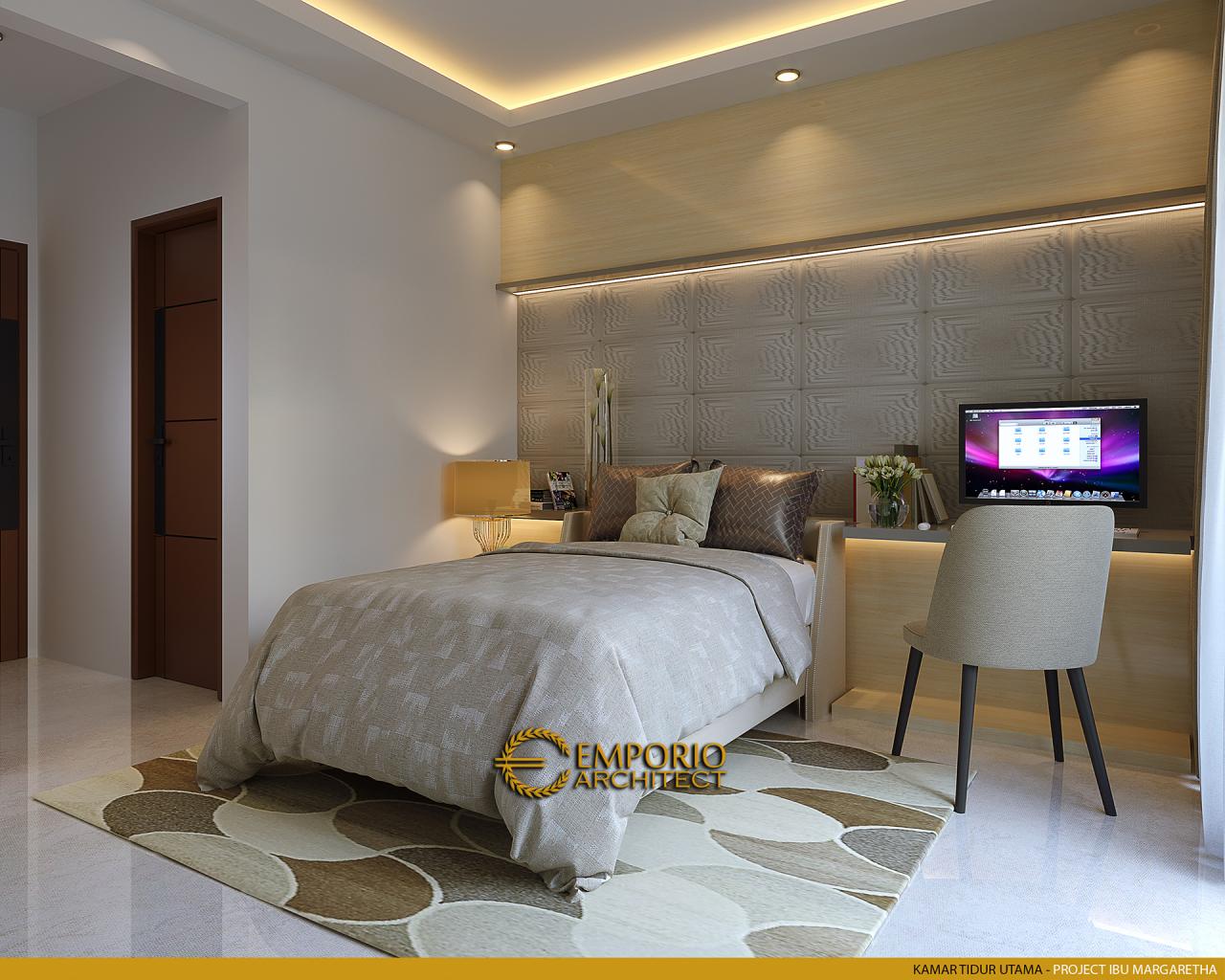 Desain Kamar Tidur Utama Rumah Modern 2 Lantai Ibu Margaretha di ...