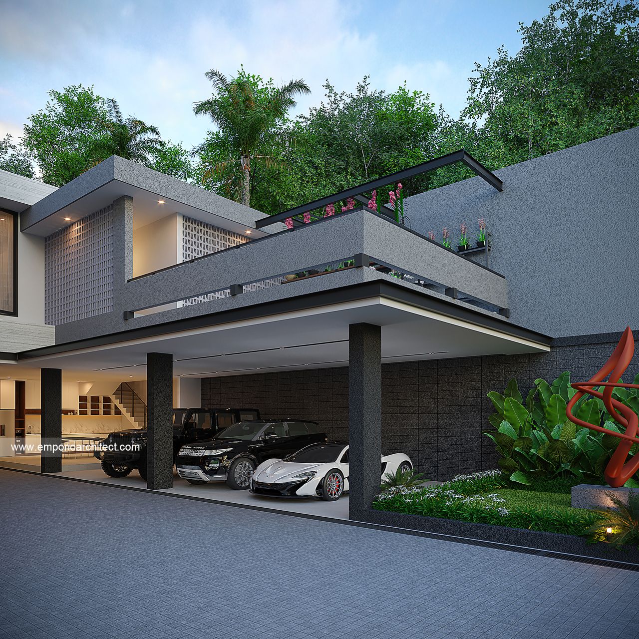JS House Modern 2 Floors Design - Denpasar, Bali 50069 - Exterior Design