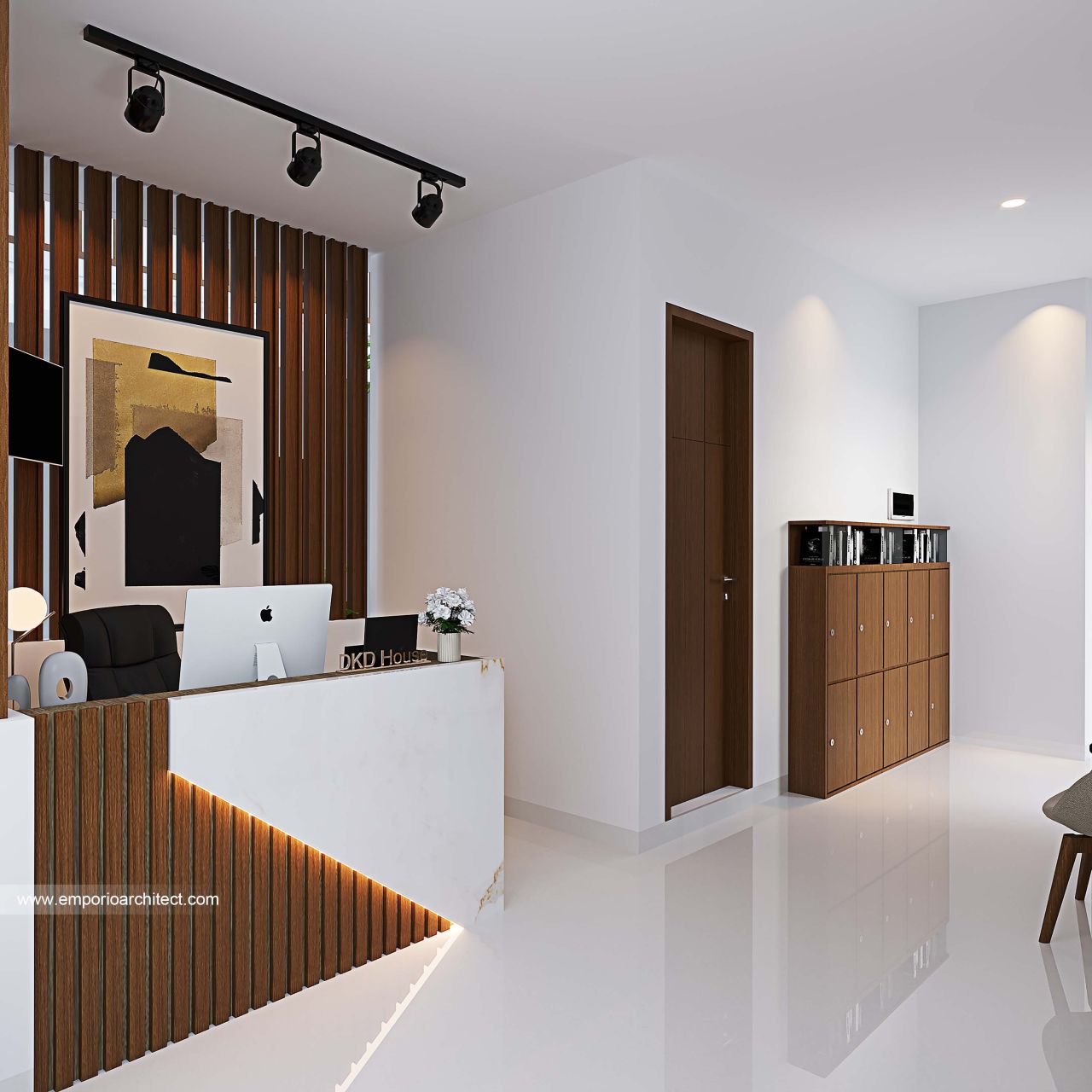 Desain Lobby Rumah Modern 2 Lantai Bapak IBS di Denpasar, Bali 49184 ...