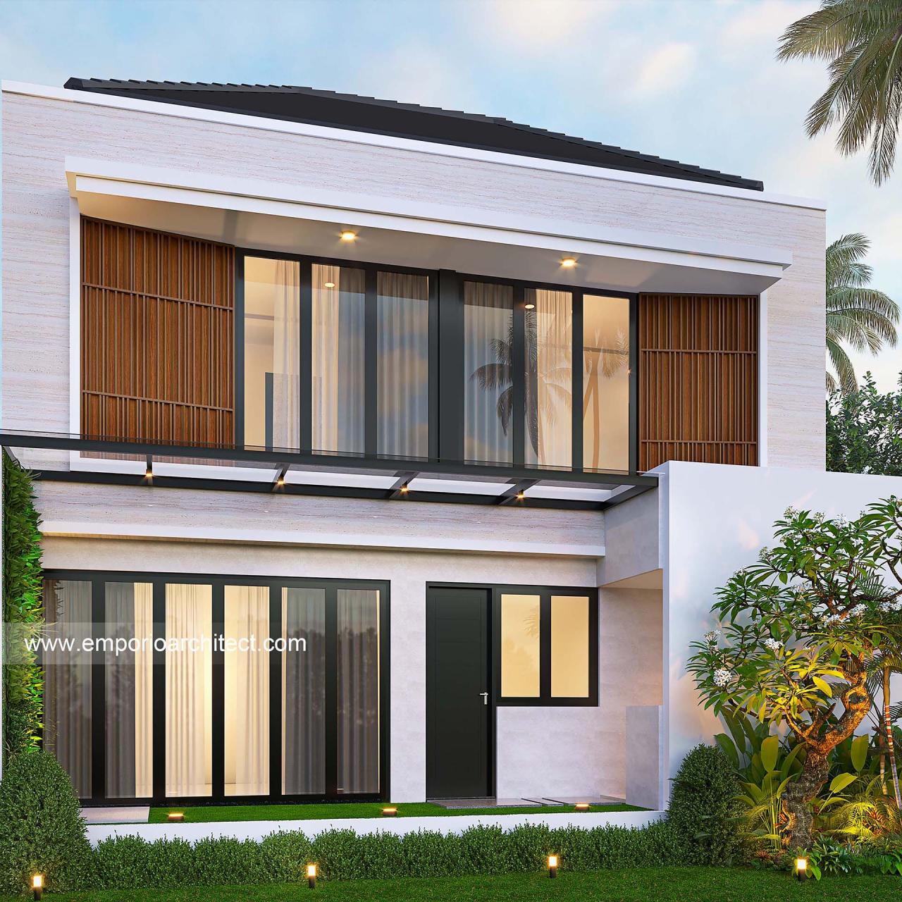 Mr. Dedy Modern House 2 Floors Design - Batam 26897 - Home Exterior Design