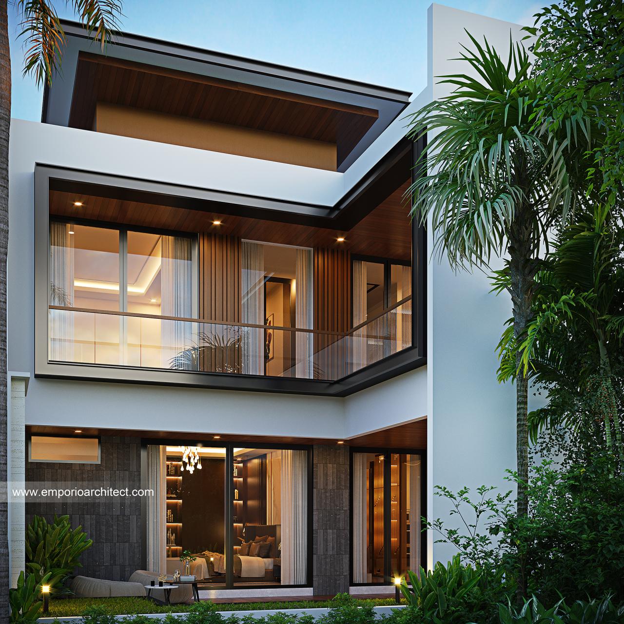 Desain Tampak Belakang Rumah Modern 2 Lantai Bapak DDN di Karawang ...