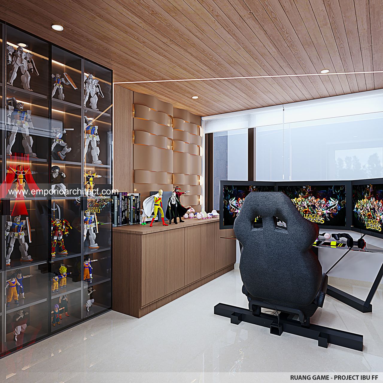 Desain Ruang Game Rumah Modern 2 Lantai Ibu FF di Semarang 47920 ...