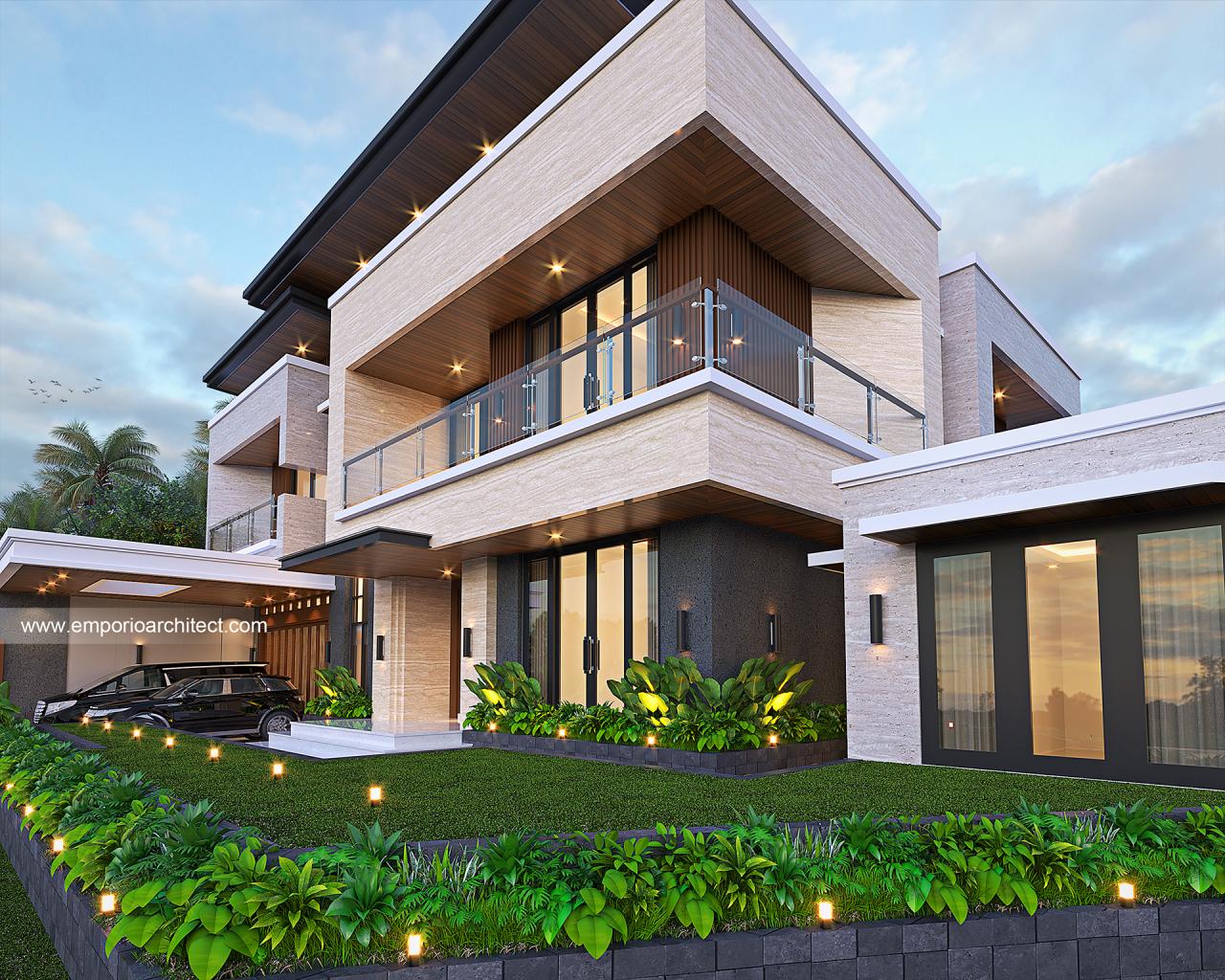 Desain Tampak Detail Hook Rumah Modern 2 Lantai Bapak KRL di Lombok ...