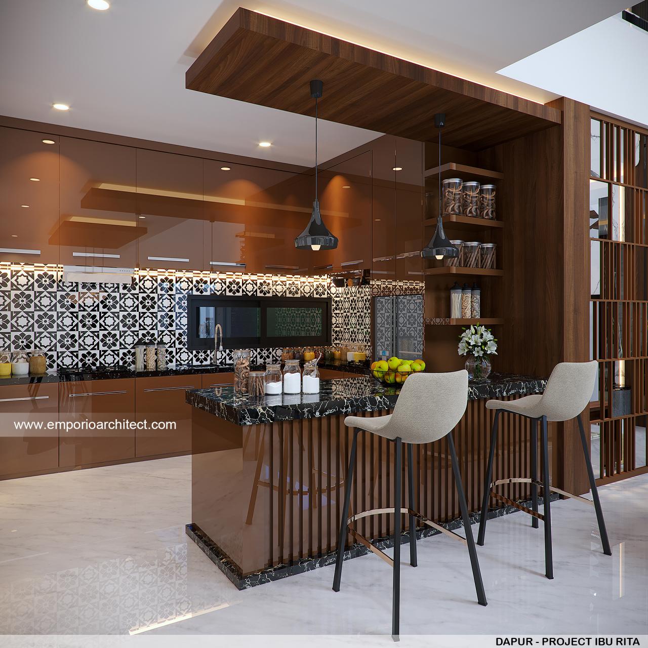 Desain Dapur Rumah Modern 2 Lantai Ibu Rita di Badung, Bali 23138