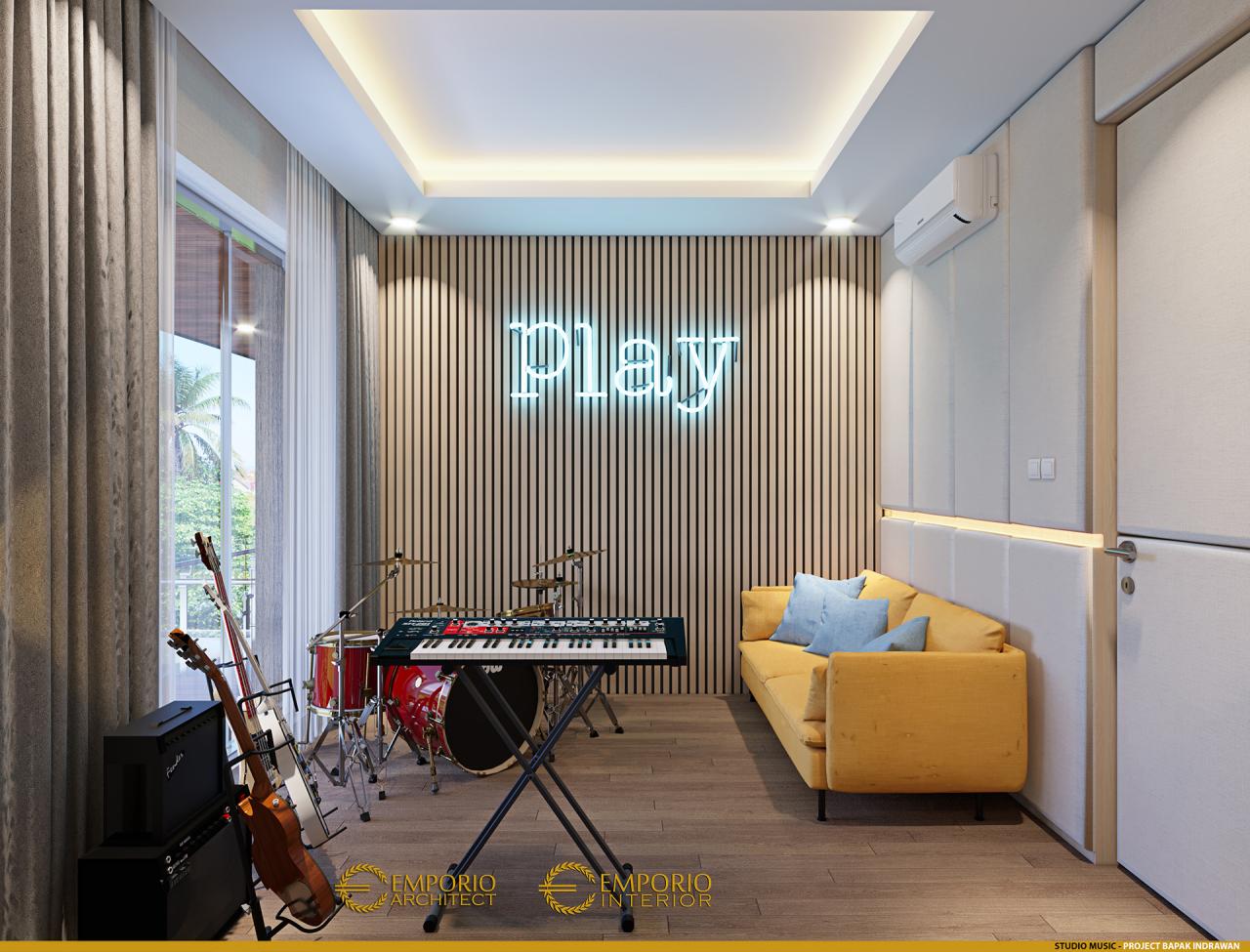 Desain Studio Musik Rumah Modern 2 Lantai Bapak IDW di Bandung, Jawa ...