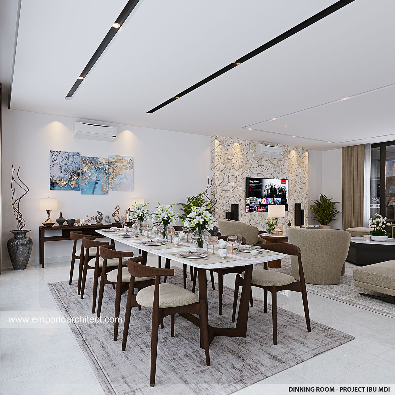 Mrs. MDI 1844 Modern Wisma Investindo House 2 Floors Design - Jakarta ...