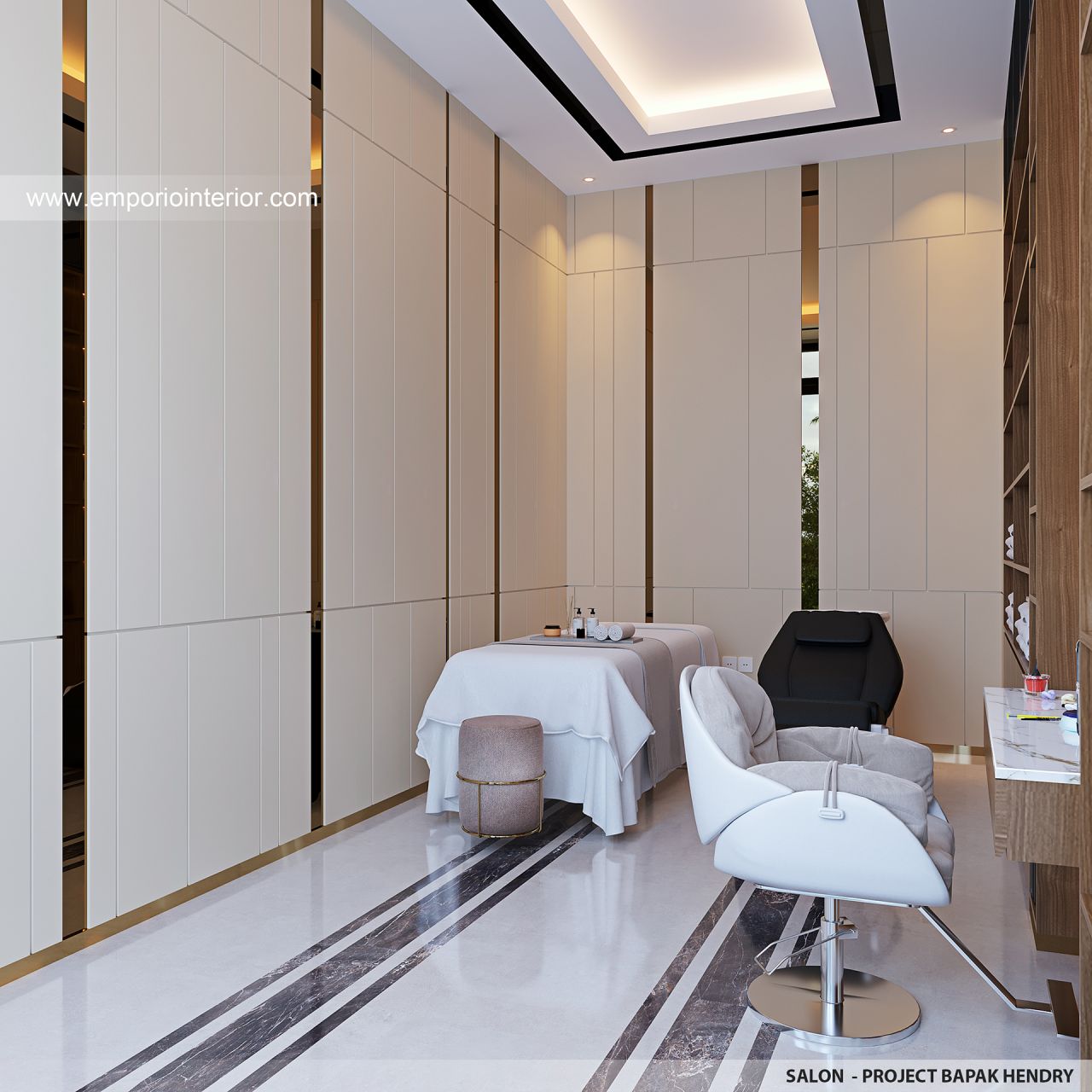 Desain Salon Rumah Modern 2 Lantai Bapak HDY II di Banjarmasin ...