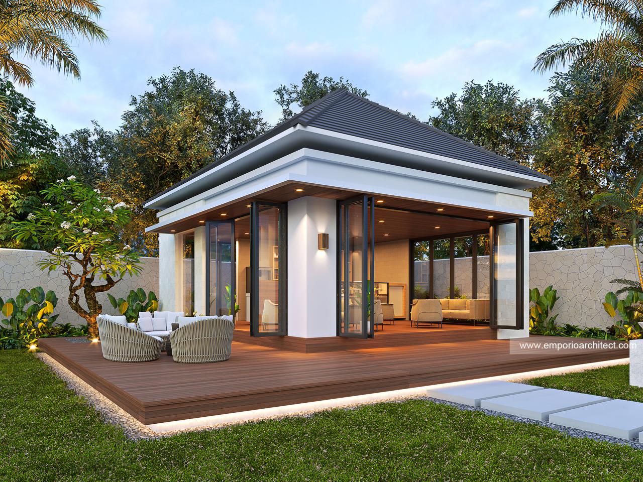 Desain Tampak Depan Cafe Rumah Modern 2 Lantai Bapak Ngadiono II di ...