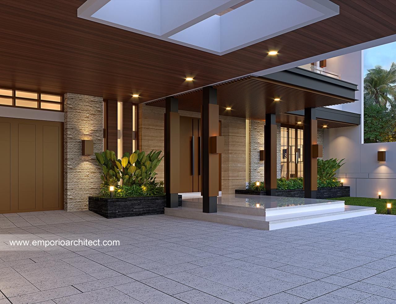 Mrs. SNT 1405 Modern House 2 Floors Design - Purwokerto 27468 - Facade ...
