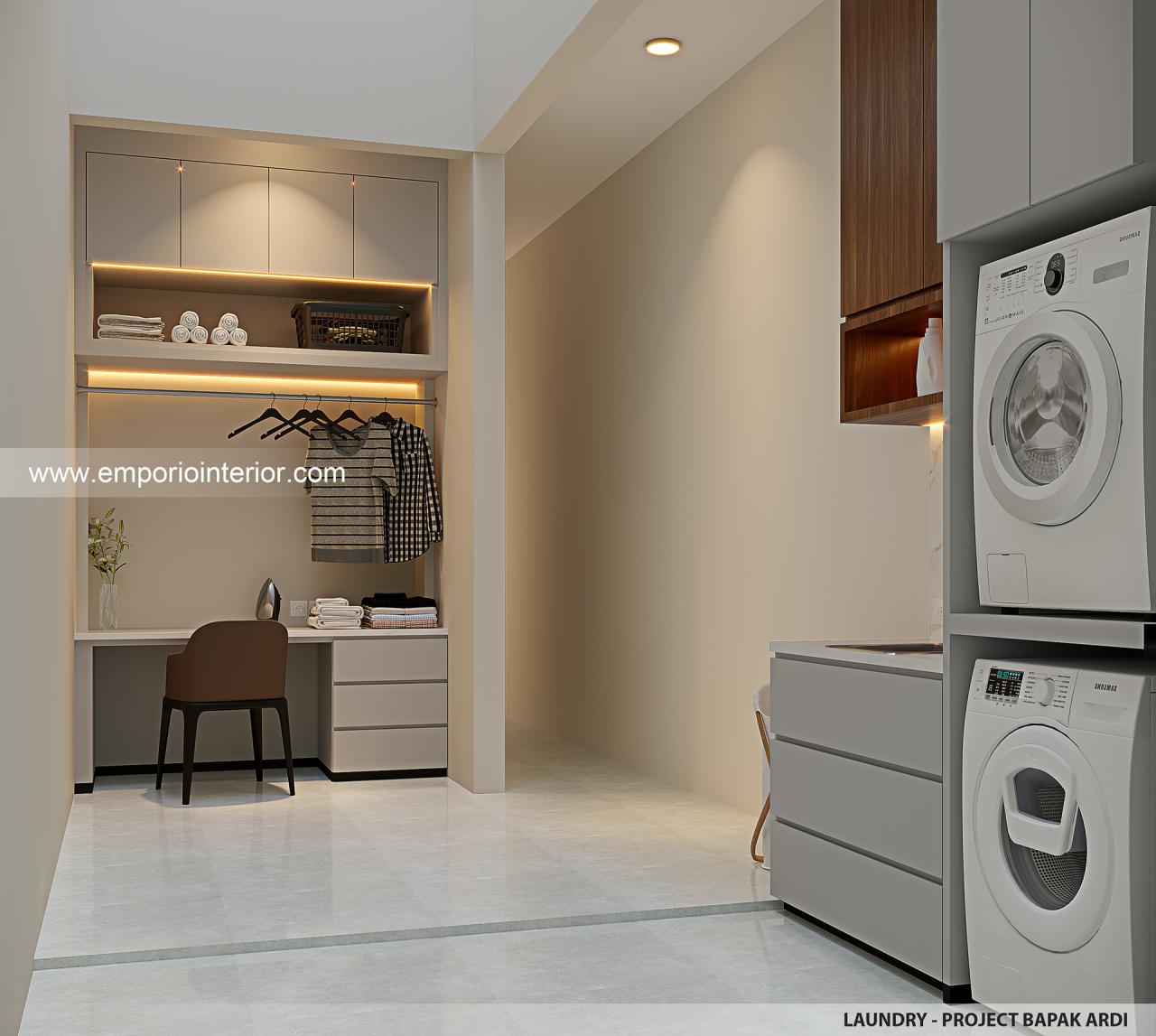 Desain Laundry Rumah Modern 2.5 Lantai Bapak Ardi di Semarang 27018 ...