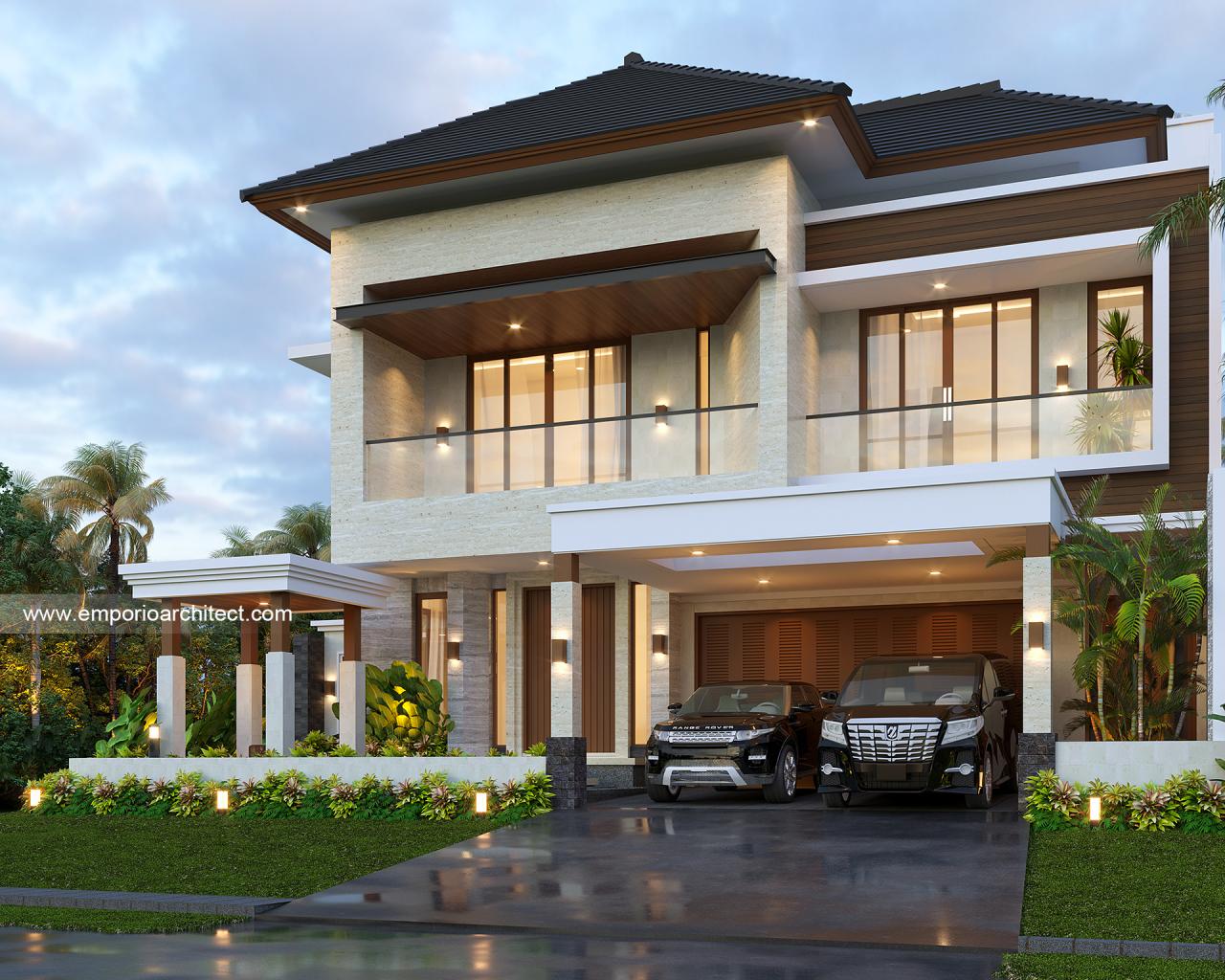 Desain Tampak Depan 2 Rumah Modern 2.5 Lantai Bapak Ardi di Semarang ...