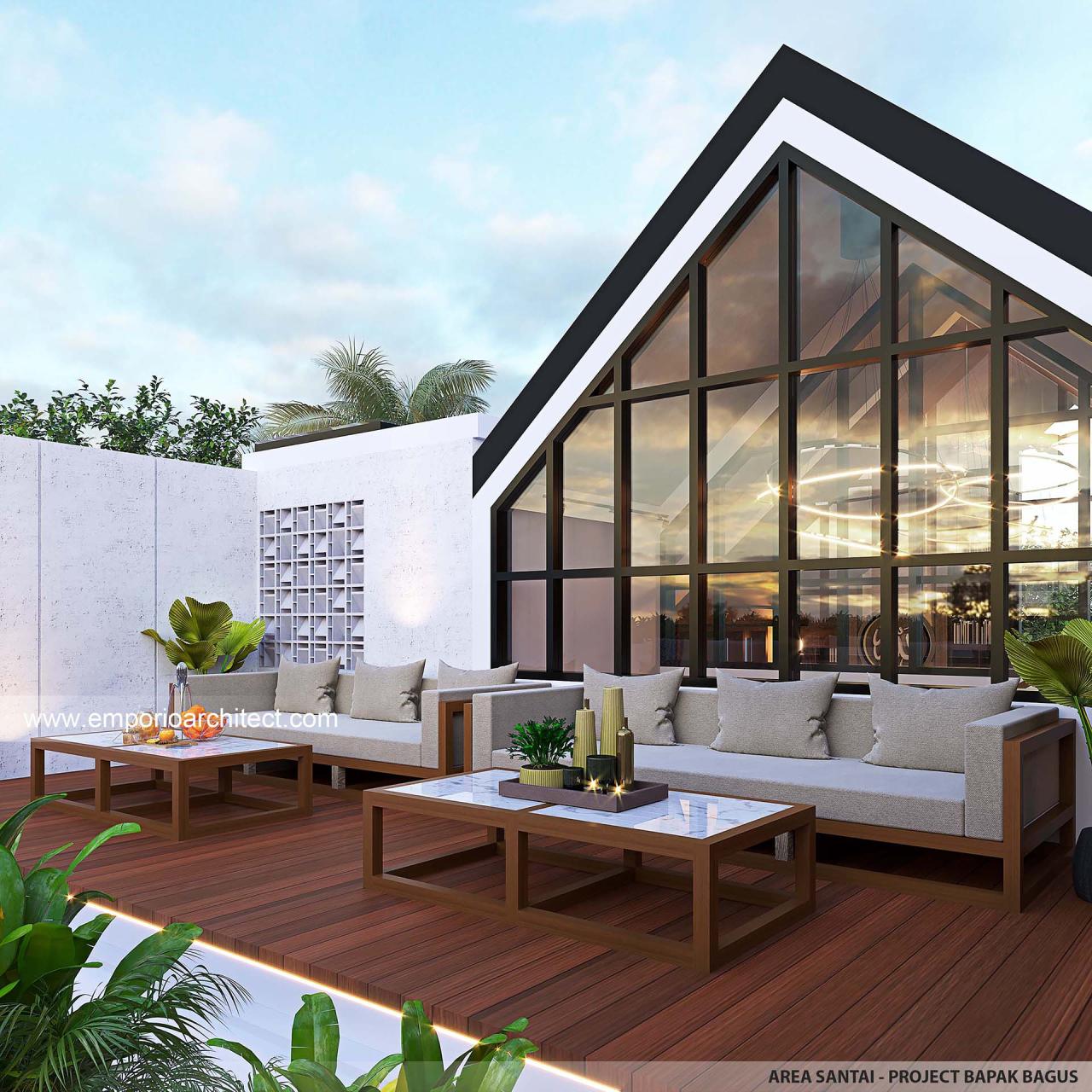 Desain Area Rooftop Rumah Modern 2.5 Lantai Bapak BGS di Semarang 25421 ...