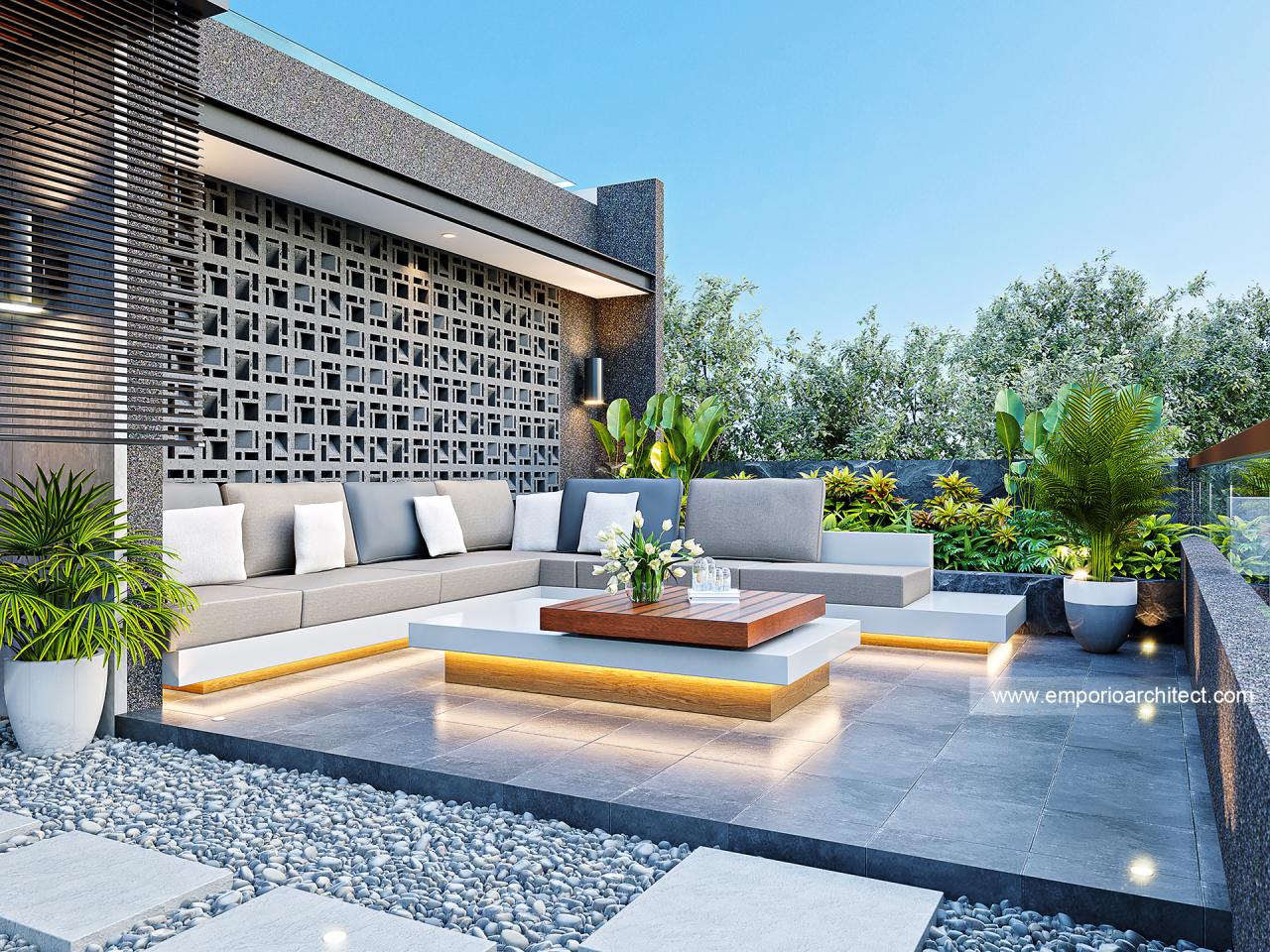 Desain Rooftop Area Rumah Modern 2.5 Lantai Bapak Denza di BSD ...