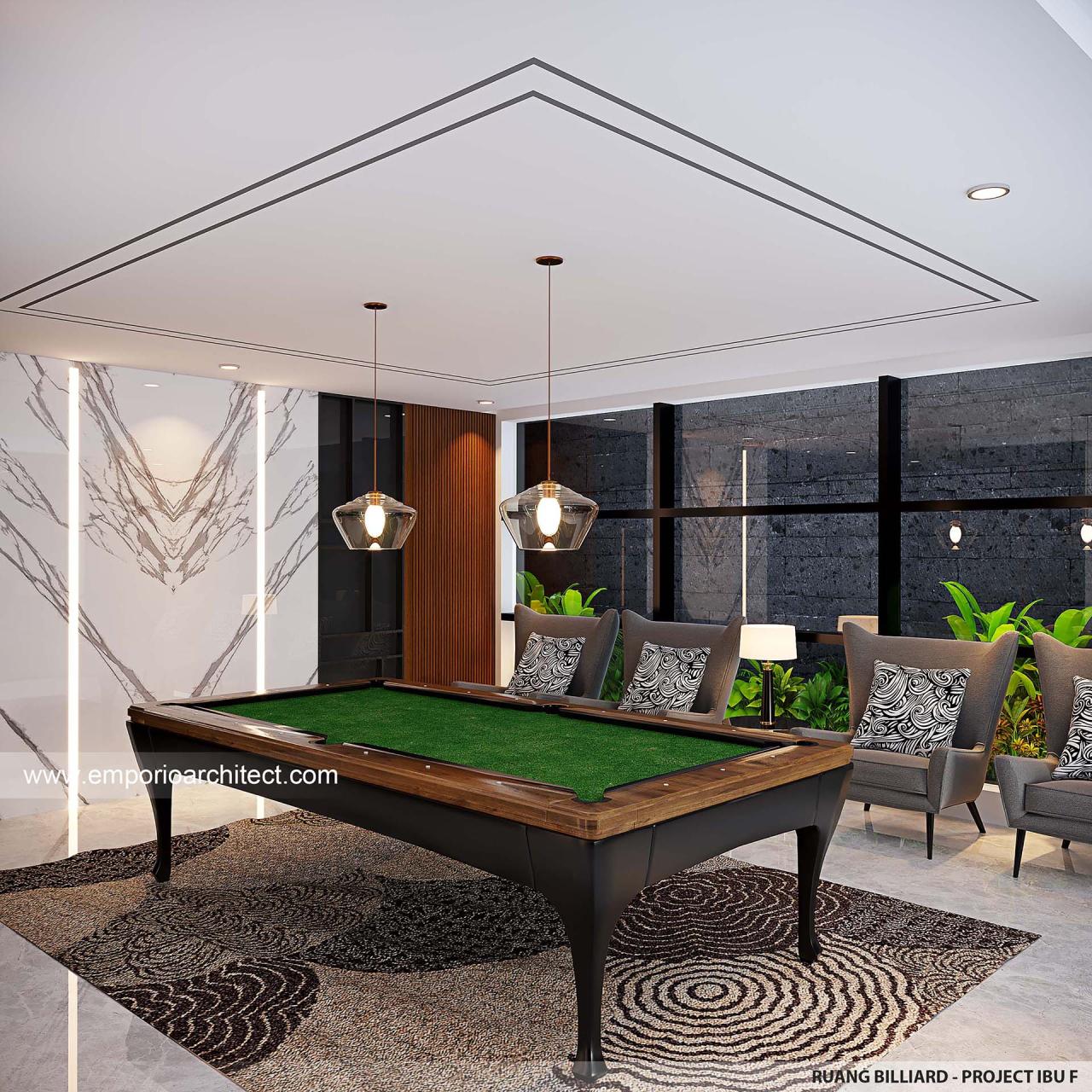 Desain Ruang Billiard Rumah Modern 2.5 Lantai Ibu FNA di Bali 32600