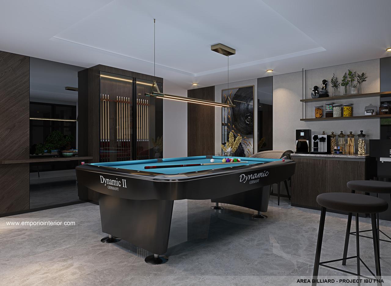 Desain Area Bilyard Rumah Modern 2.5 Lantai Ibu FNA 1561 di Bali 49080 ...