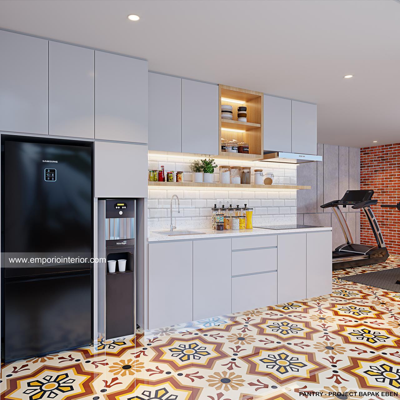 Desain Pantry Rumah Modern 2.5 Lantai Bapak EBN di Jakarta 25908 ...