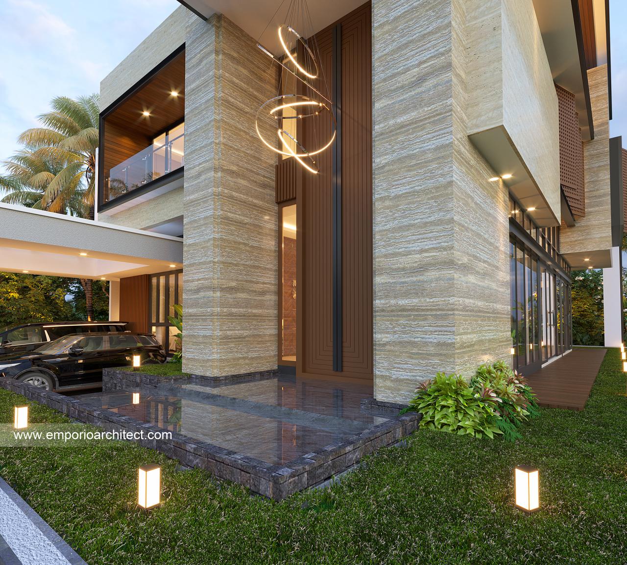 Mrs. LDY 1356 Modern House 2.5 Floors Design - Jakarta 25377 - Garden ...
