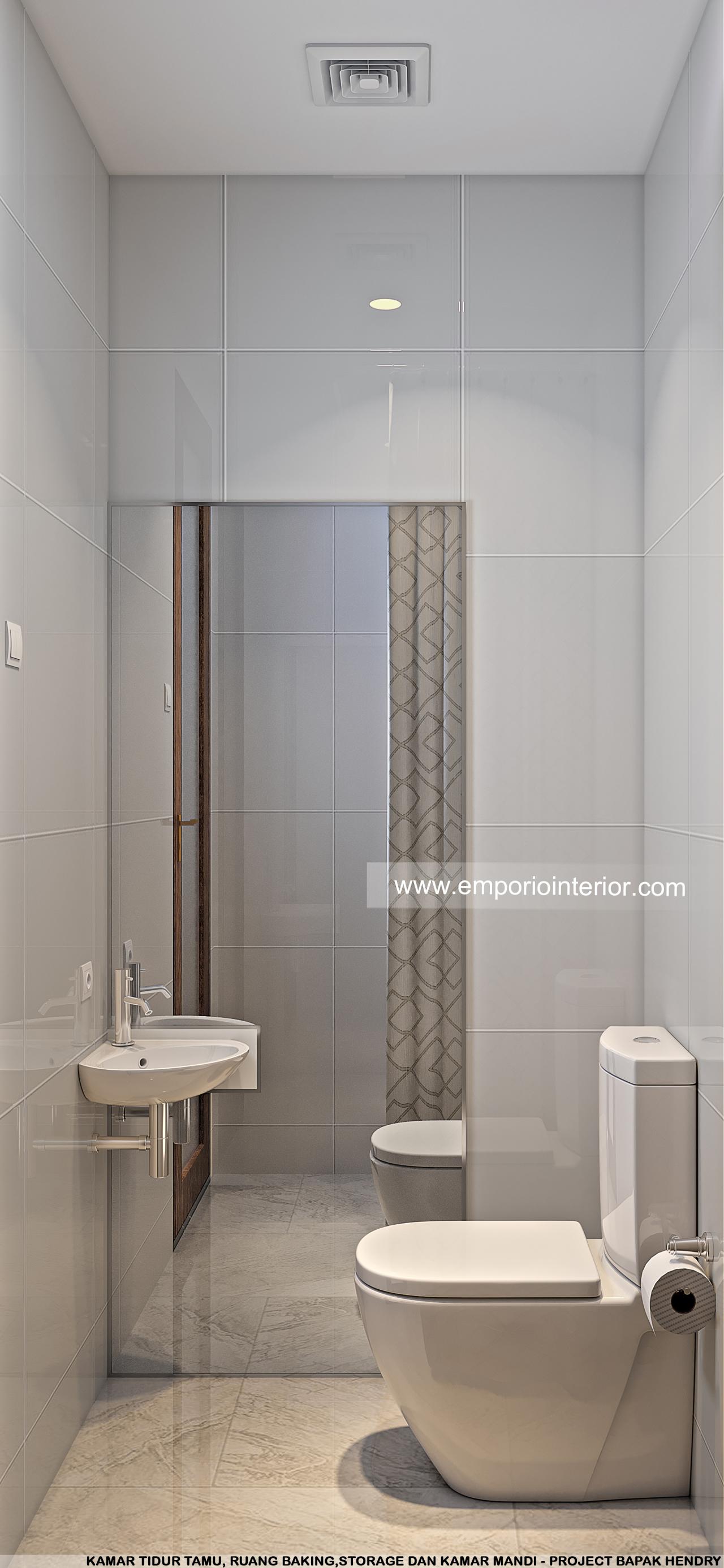 Mr. Hendry Modern House 2.5 Floors Design - Palembang 28213 - Bathroom ...