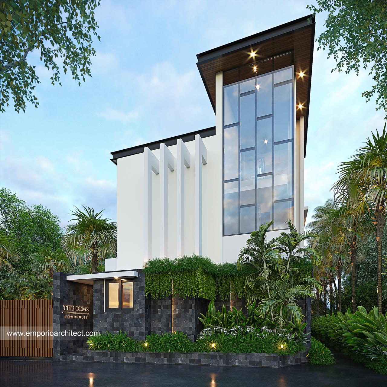 Desain Tampak Gate Samping Perumahan The Gems Townhouse Modern 2.5 ...