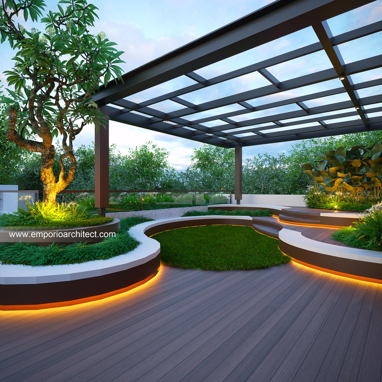 Desain Rooftop Rumah Modern 2.5 Lantai Bapak PTR di Jakarta Timur 30552 ...