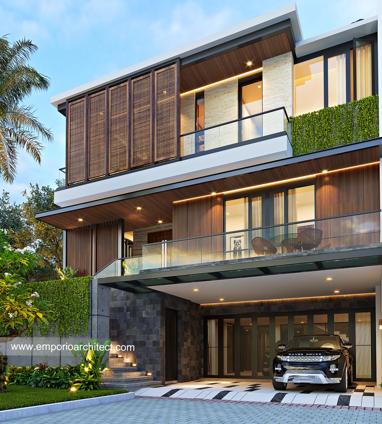 Mrs. MYM 1435 Modern House 3 Floors Design - Jakarta 28802 - Facade Design