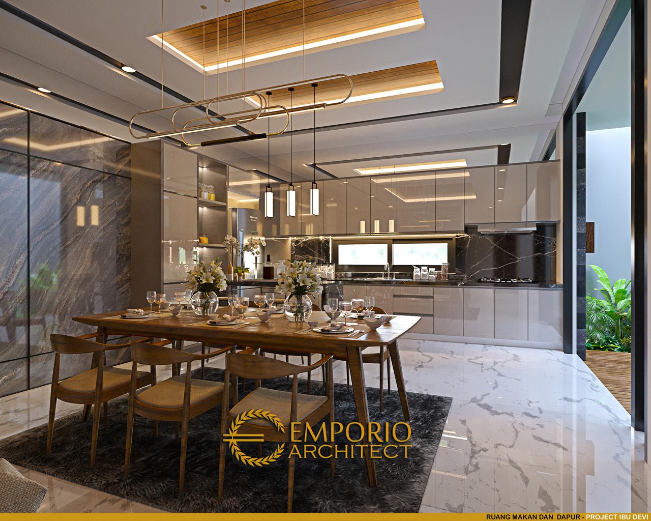 Mrs. Devi Modern House 2.5 Floors Design - Jakarta 13750 - Dining Room ...