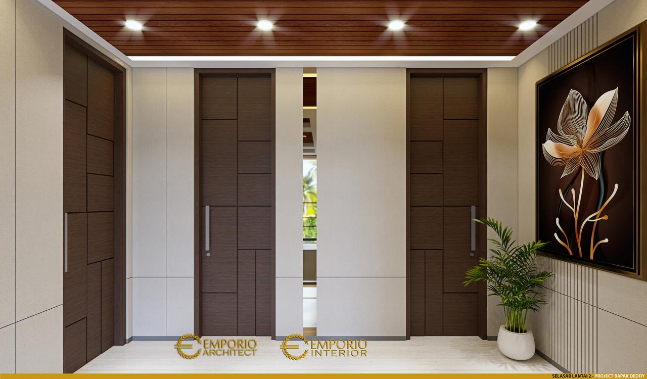 Desain Selasar Lantai 2 Rumah Modern 2.5 Lantai Bapak Deddy di Jakarta ...