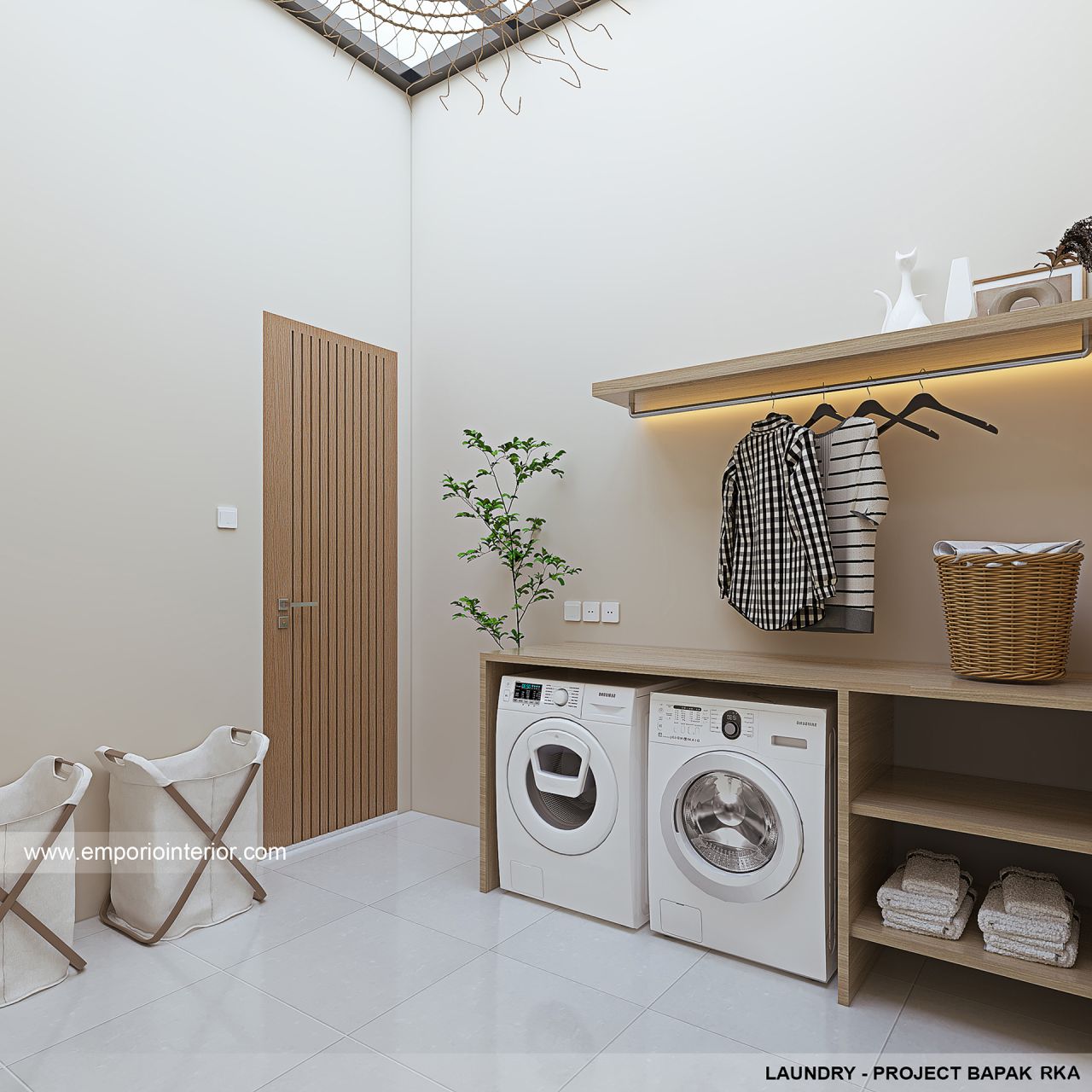 Desain Laundry Villa Modern 3 Lantai Bapak RKA di Badung, Bali 46355 ...