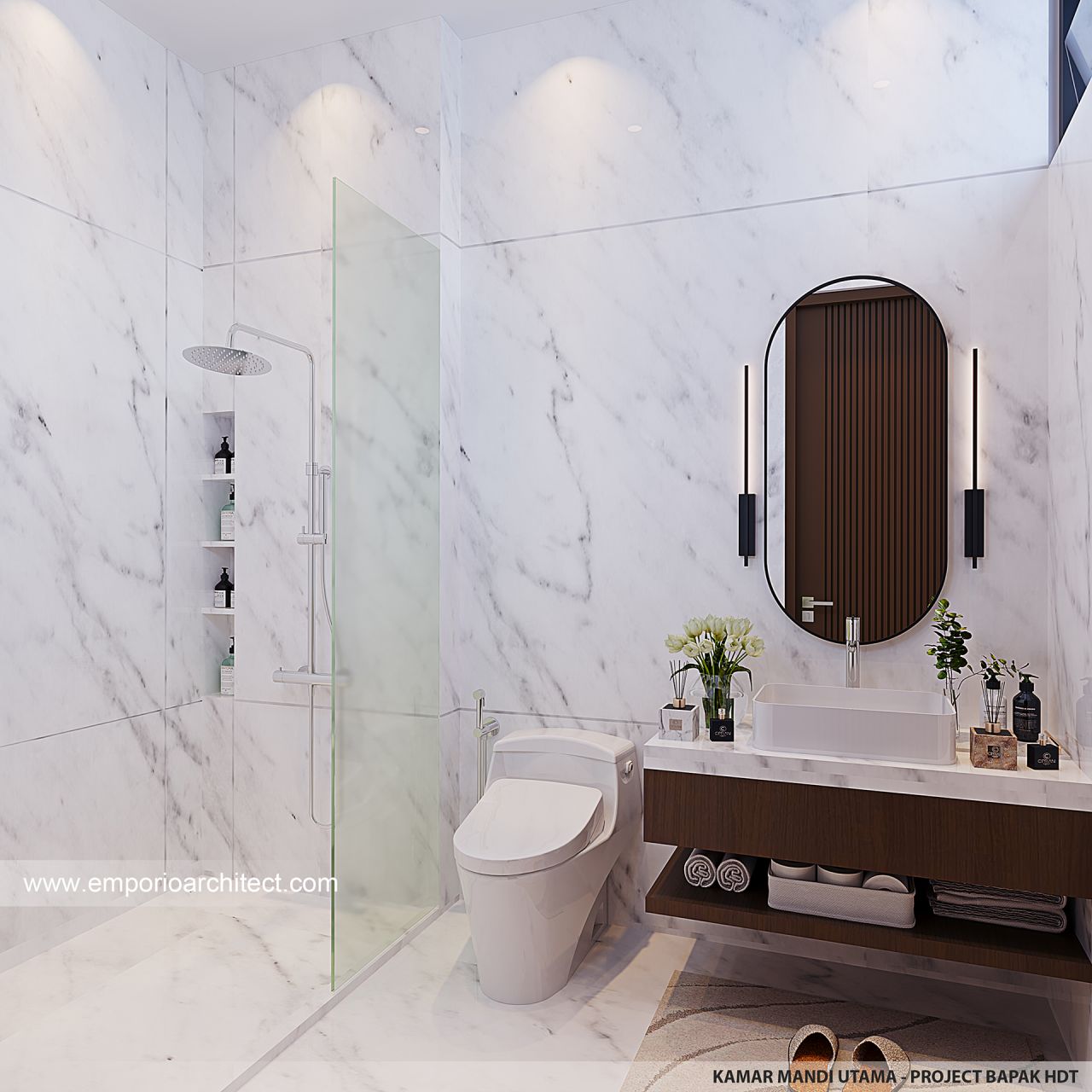 Mr. HDT 1966 Modern House 3 Floors Design - Semarang 43419 - Bathroom ...