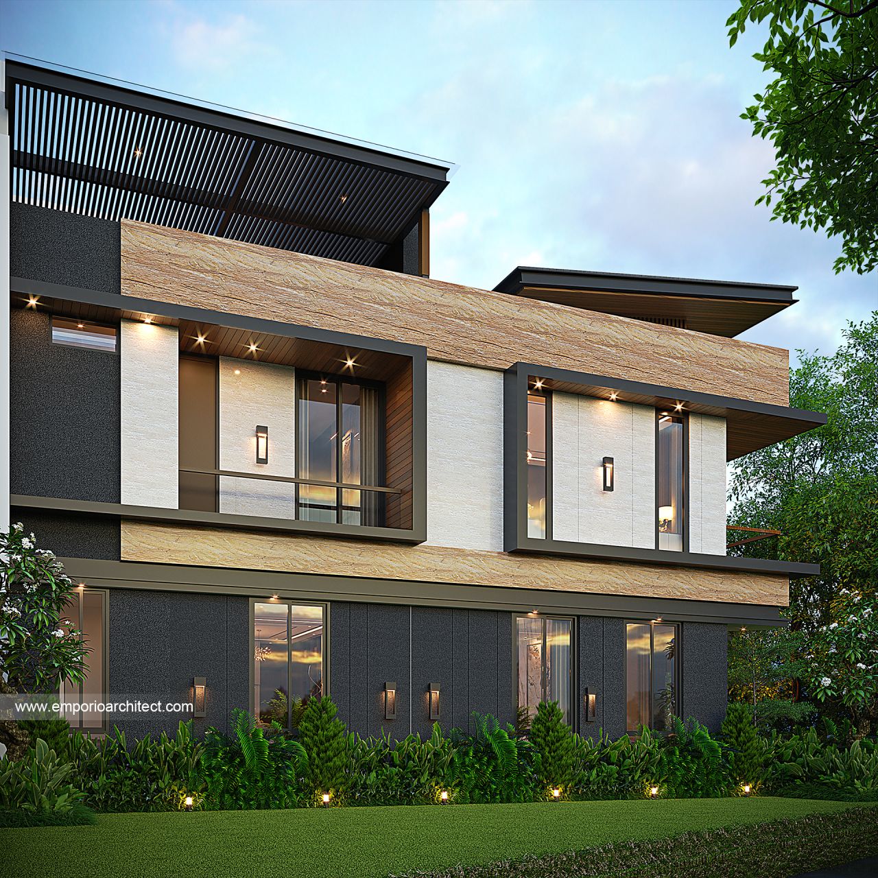 Mr. HDT 1966 Modern House 3 Floors Design - Semarang 43411 - Modern ...
