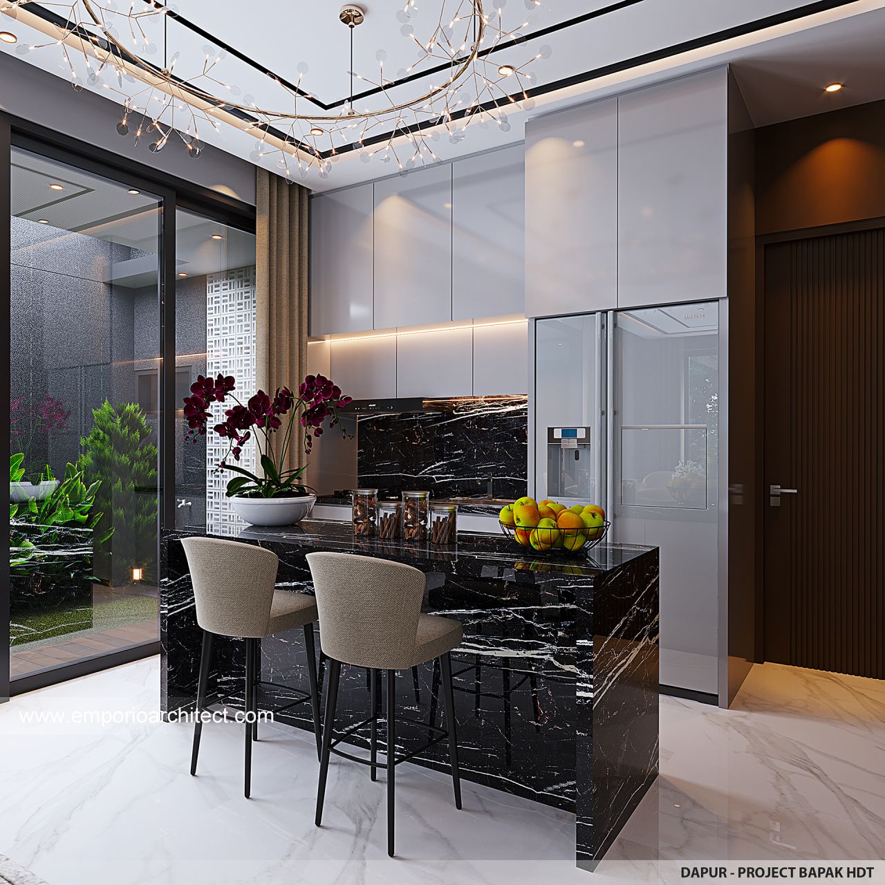 Mr. HDT 1966 Modern House 3 Floors Design - Semarang 43416 - Kitchen Design