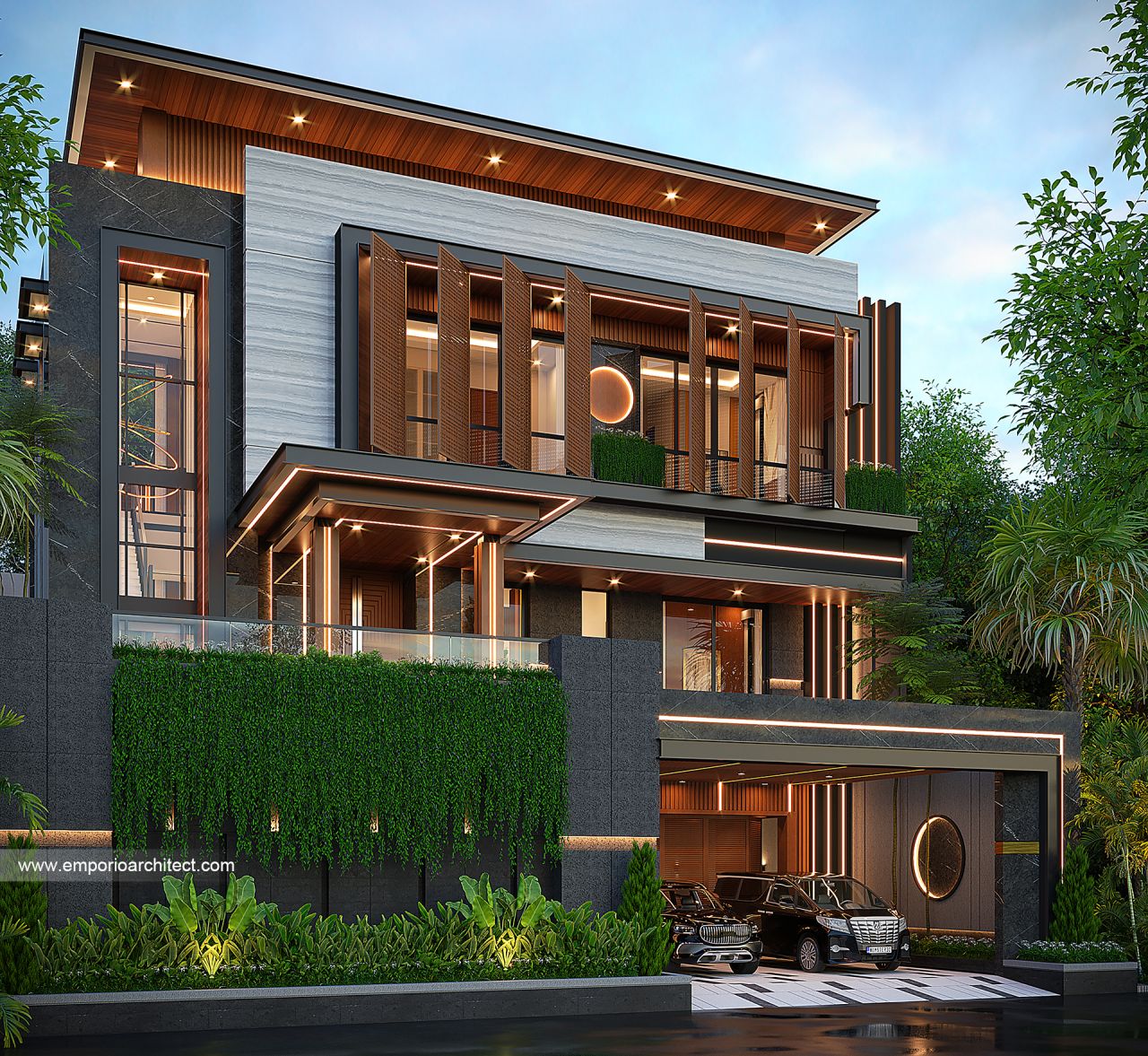 Mr. WLL Modern House 3 Floors Design - Lippo Cikarang, Bekasi 45307 - Facade Design