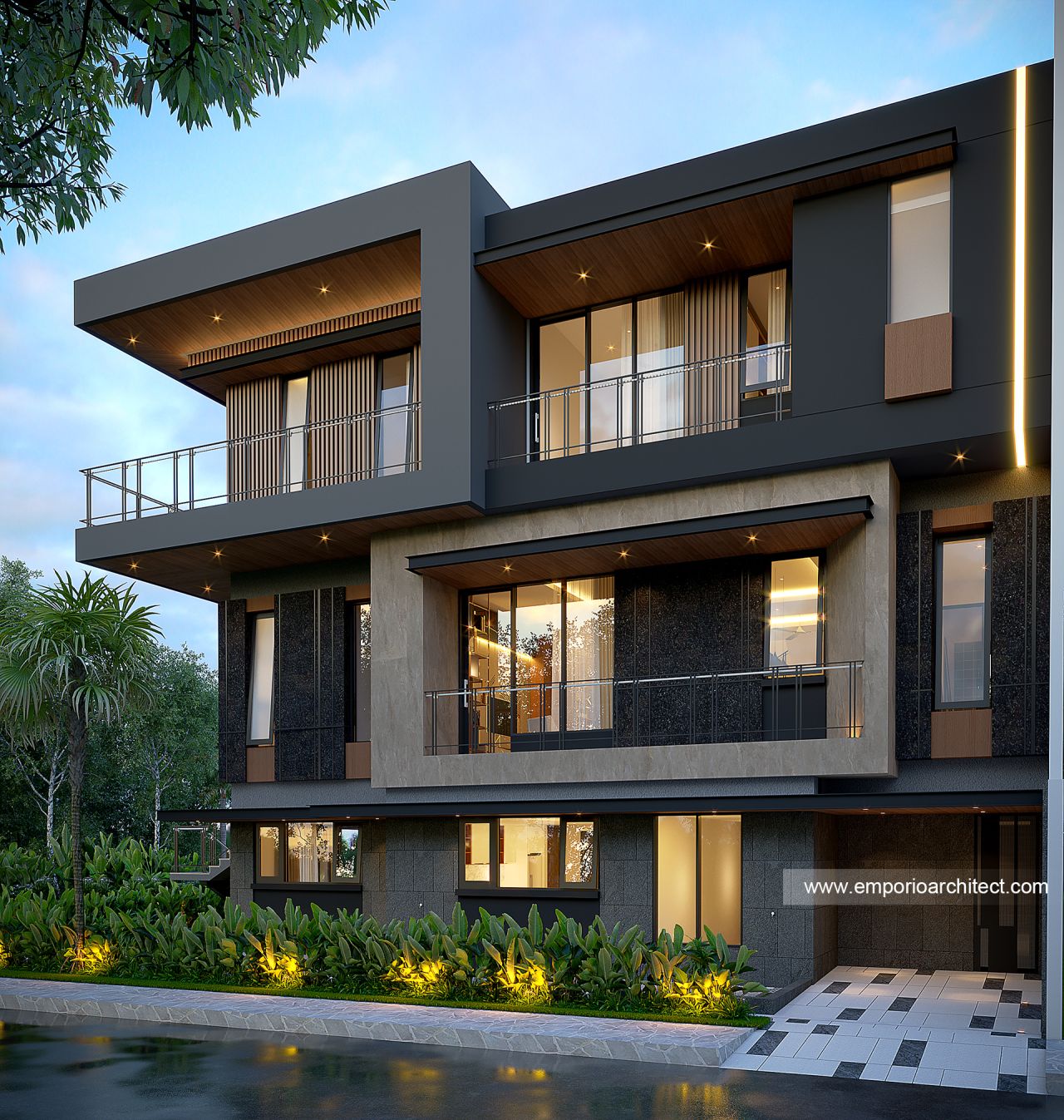 Mr. JFI Modern House 3 Floors Design - Jakarta Selatan 43705 - Side ...