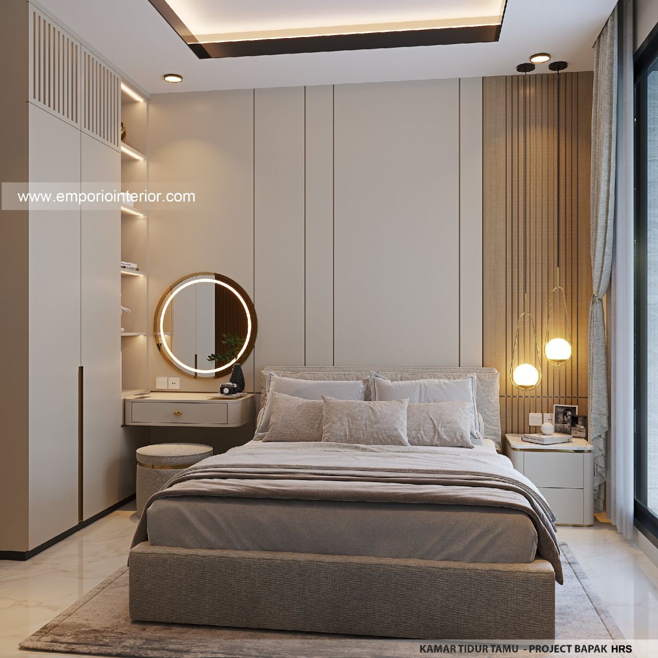 Desain Kamar Tidur Tamu Rumah Modern 3 Lantai Bapak HRS di Medan 51265 ...