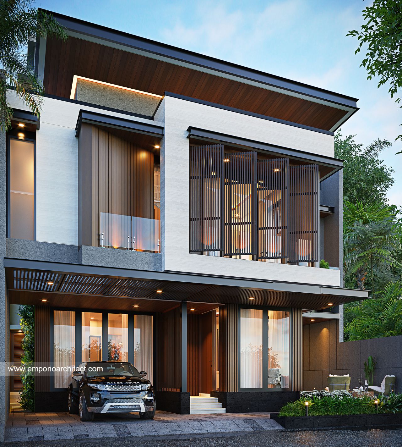 Mr. RSD Modern House 3 Floors Design - Bekasi 45225 - Facade Design