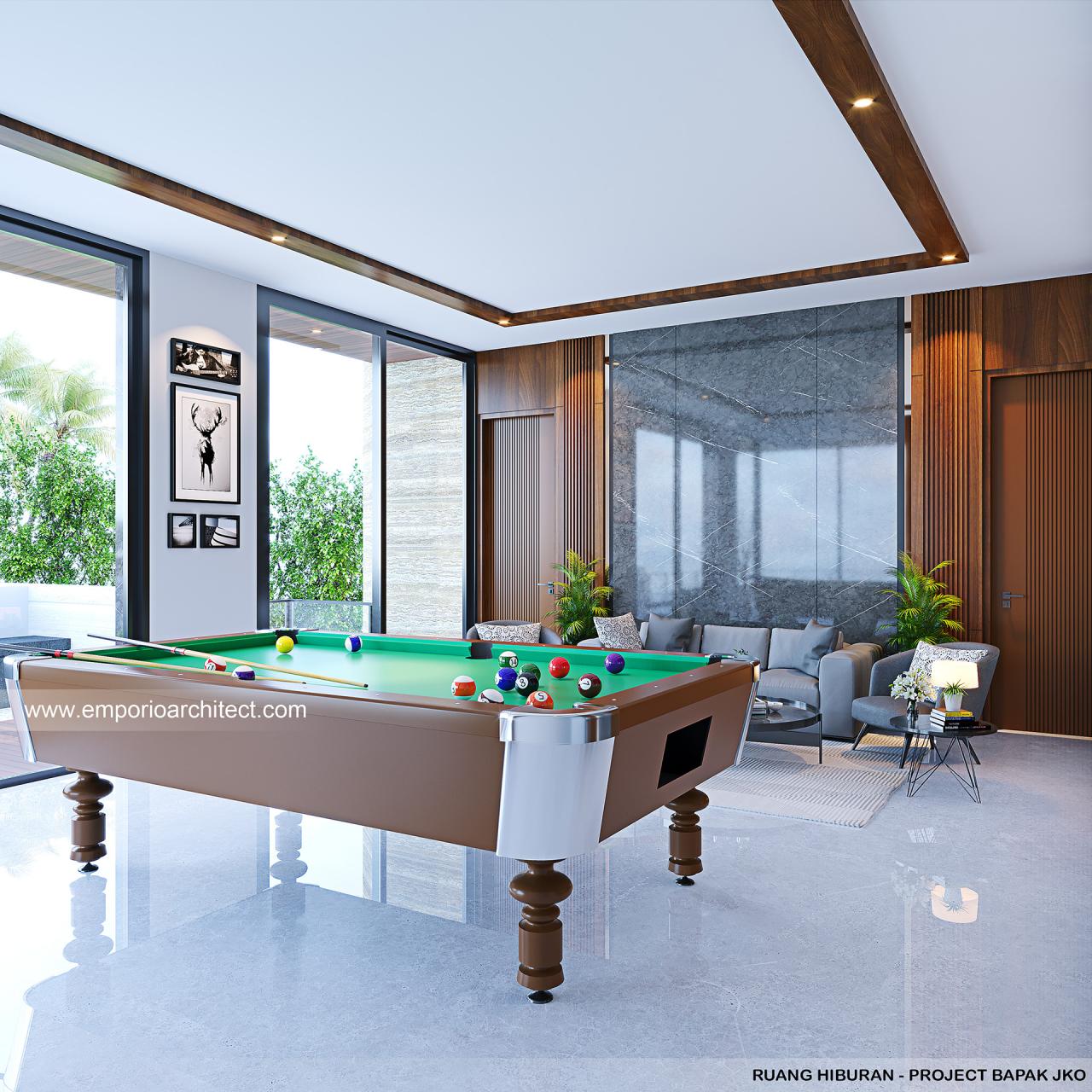 Desain Ruang Hiburan Rumah Modern 3 Lantai Bapak JKO di Jakarta 32471