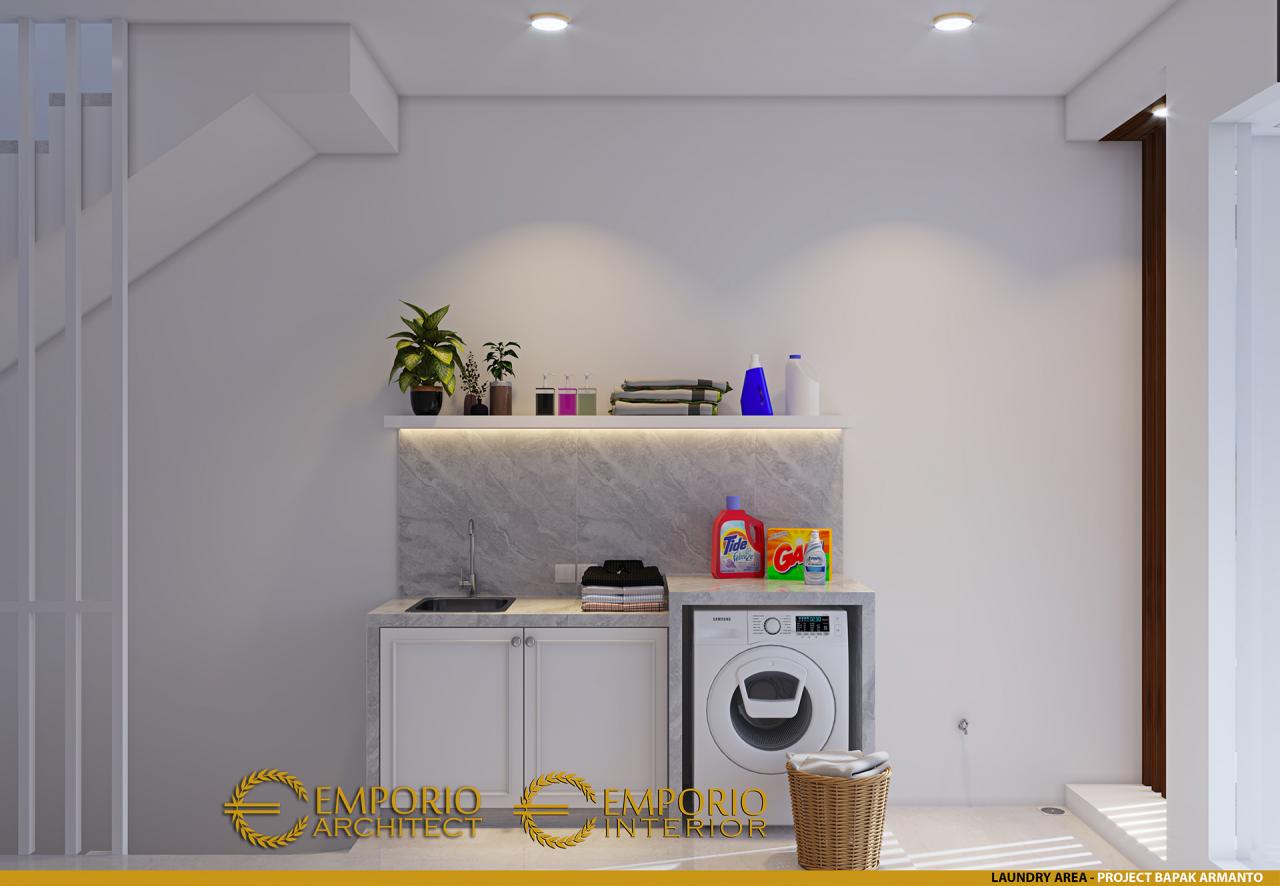 Desain Laundry Area Rumah Modern 3 Lantai Bapak Armanto di Jakarta Utara 14837 - Desain Laundry